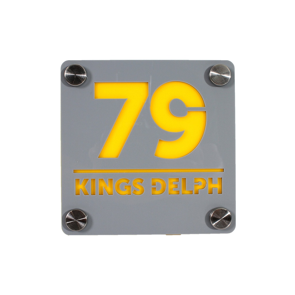 Contemporary House Sign - Square - Artsy Laser