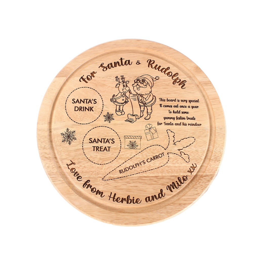 Children's Christmas Eve plate, NEW 2022 Design, Santa plate, Wooden ...