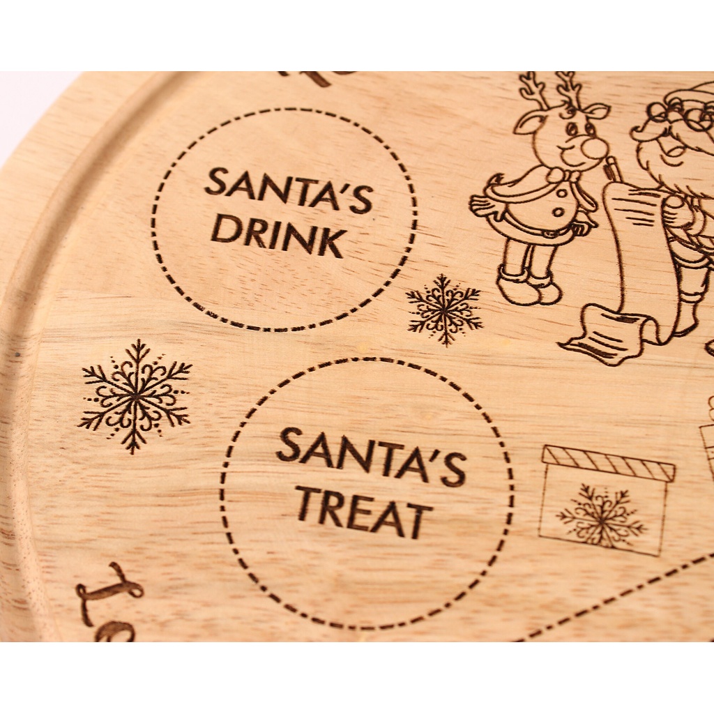 Children's Christmas Eve plate, NEW 2022 Design, Santa plate, Wooden ...